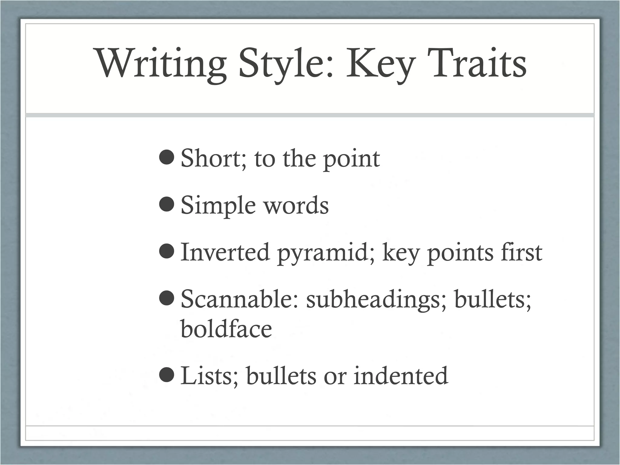 Writing for the Web: Basics | PPT