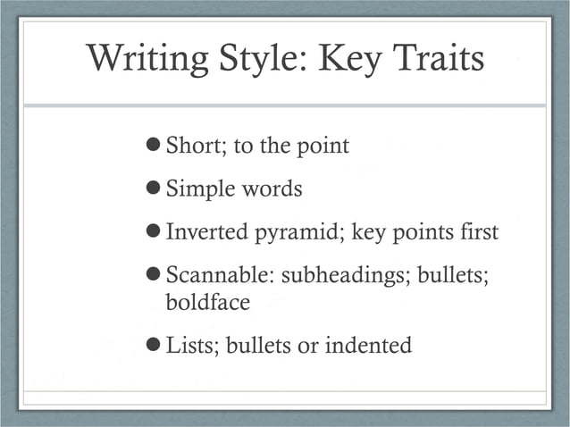 Writing for the Web: Basics | PPT