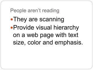 Writing for web class2