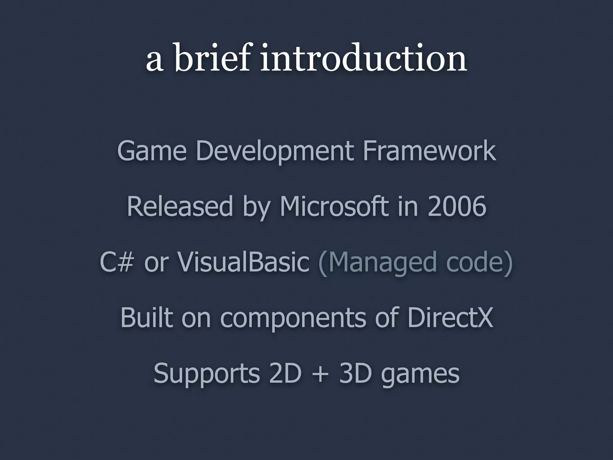 Writing Games in .NET with XNA Game Studio | PPTX | Video Game Genres ...