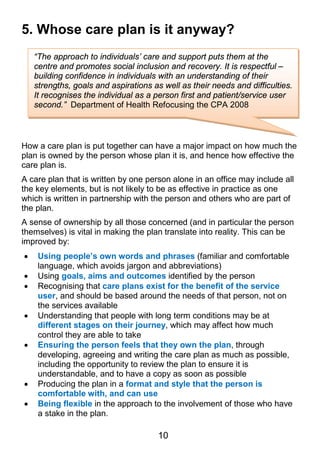 Writing good care_plans_oxleas | PDF