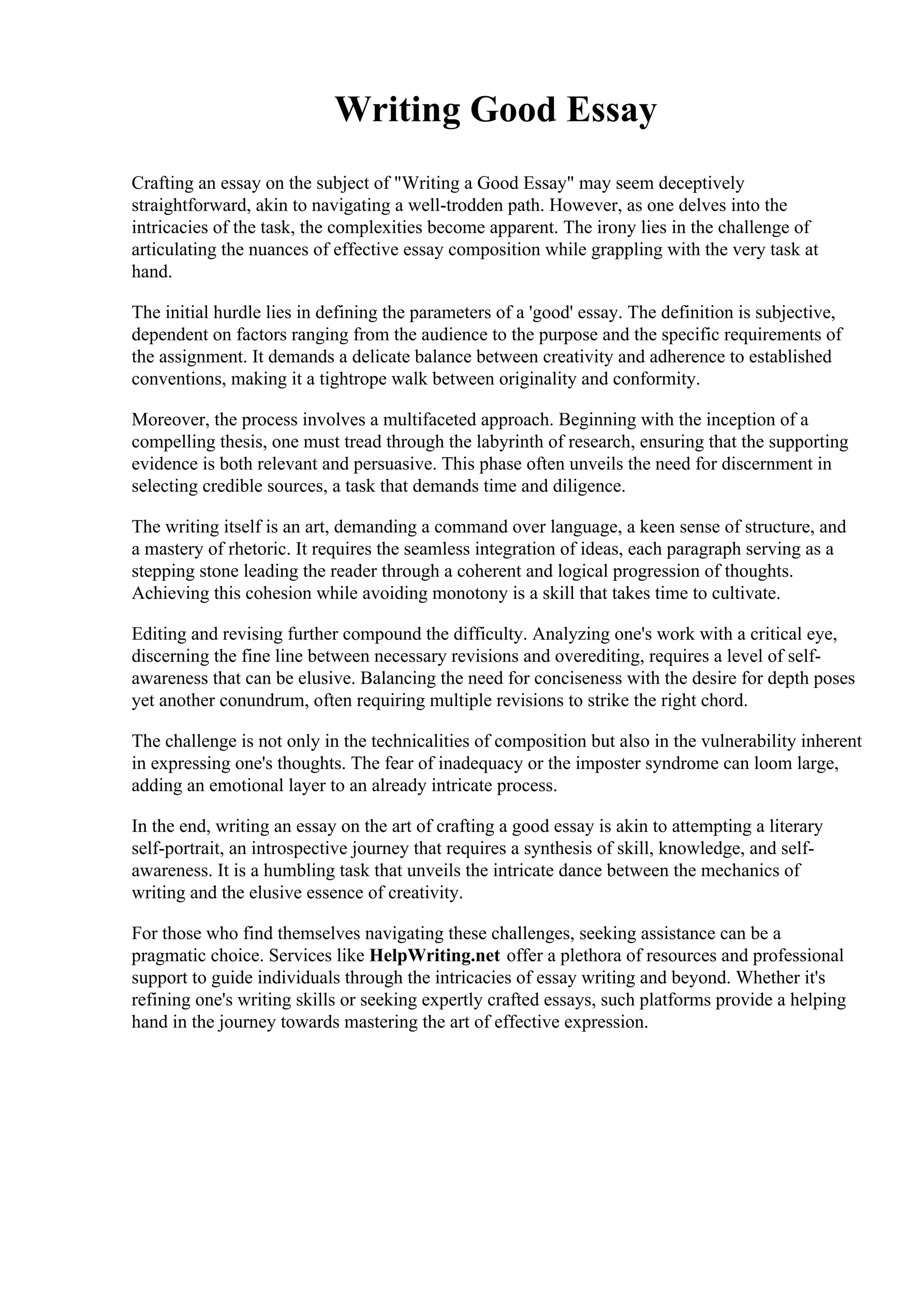 Writing Good Essay.pdf | Freelance Writing | Content Production