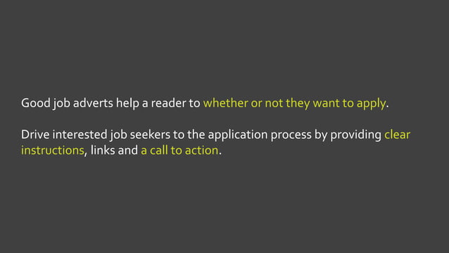 Writing good job adverts | PPT