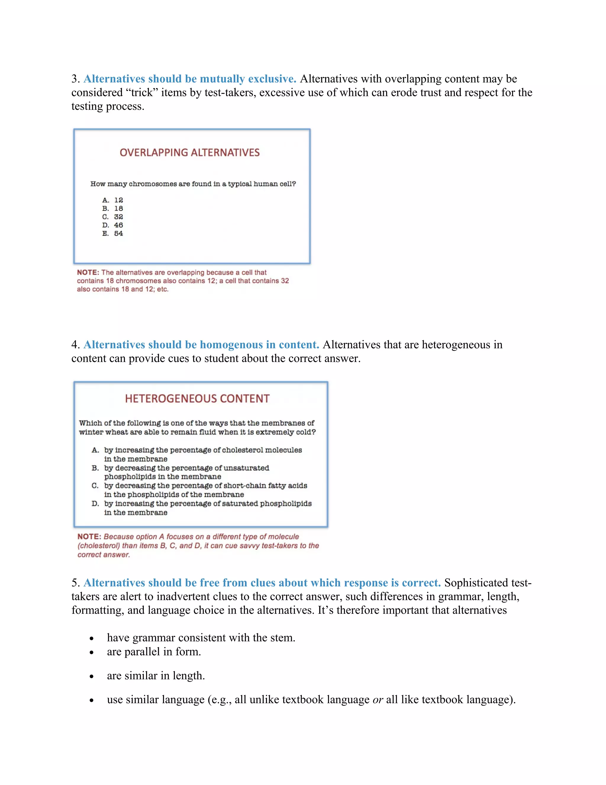 Writing good multiple choice test questions | PDF