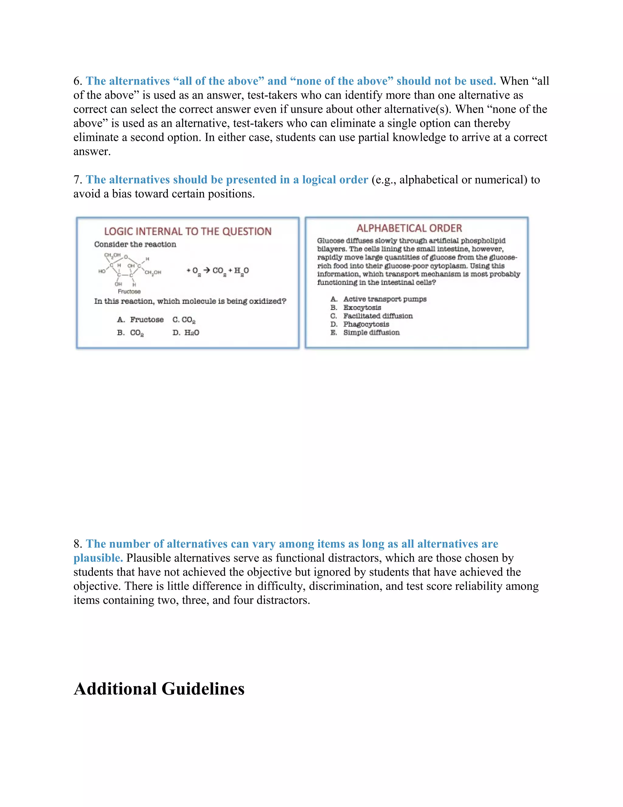Writing good multiple choice test questions | PDF