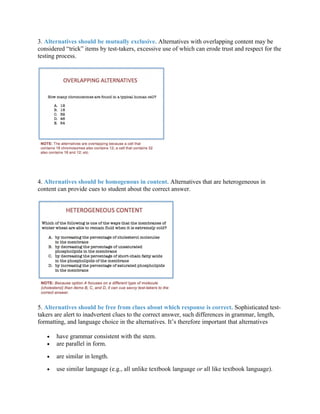 Writing good multiple choice test questions | PDF