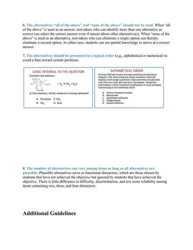 Writing good multiple choice test questions | PDF