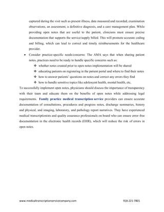 Key Considerations for Writing Good Patient Notes | PDF