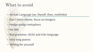 Writing Good Poetry for High School.pptx