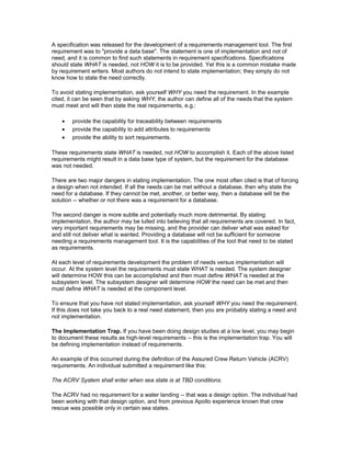 Writing good requirements | DOC