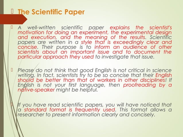 Writing good scientific_papers_v2 | PPT