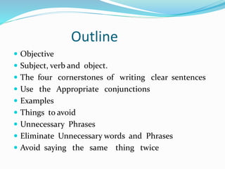Writing good sentences | PPTX