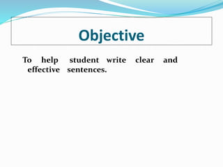 Writing good sentences | PPTX