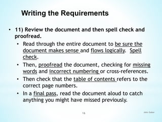 Writing Great Requirements and Effective User Interviews | PPTX
