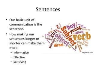 Writing Great Sentences | PPT