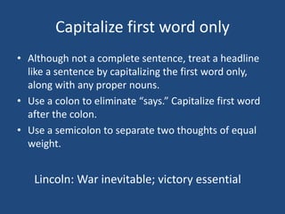 Writing headlines | PPTX