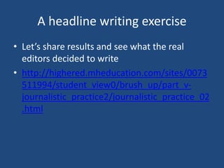 Writing headlines | PPTX