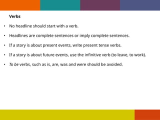 Learn how to write effective news headlines | PPTX