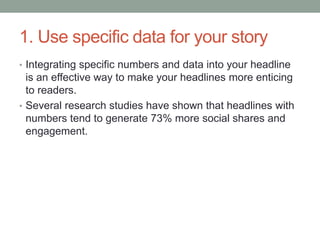 Essentials of writing headlines for web content | PPTX