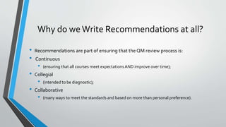Writing helpful recommendations | PPT