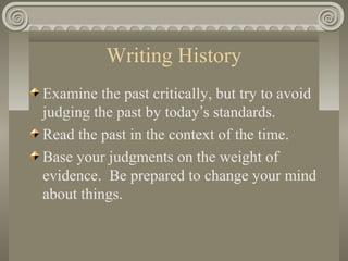 Mr. Hatala's Writing History Essays | PPT
