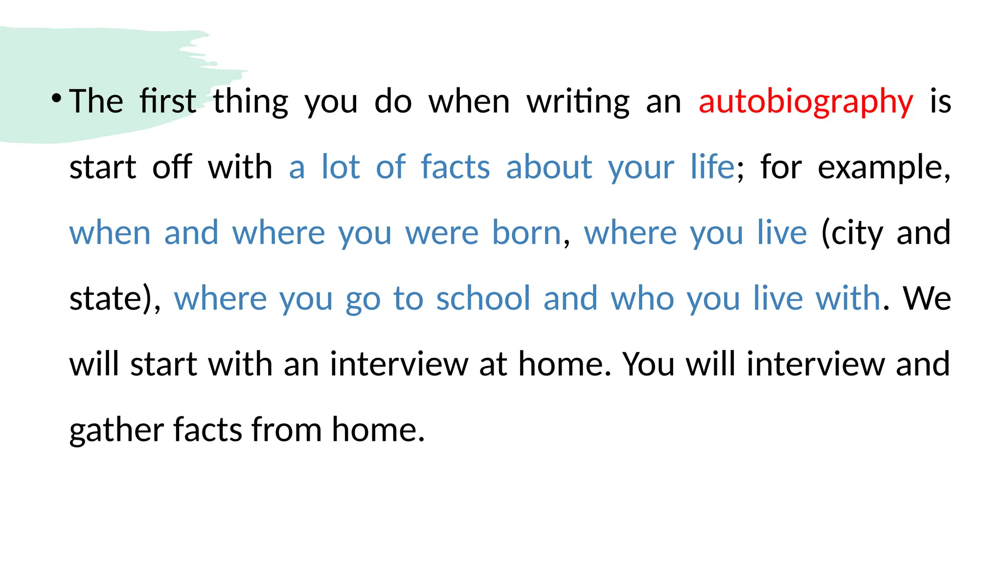 Writing how to write an autobiography..pptx