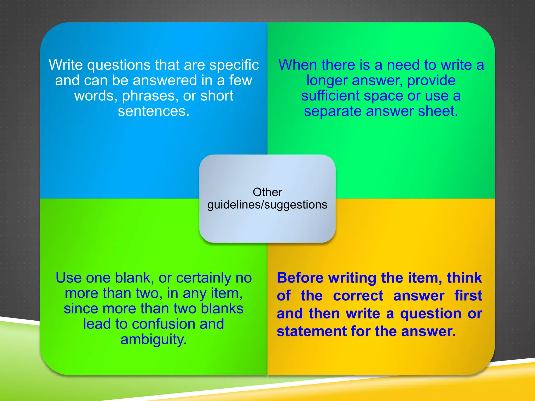 Writing Identification Tests | PPTX