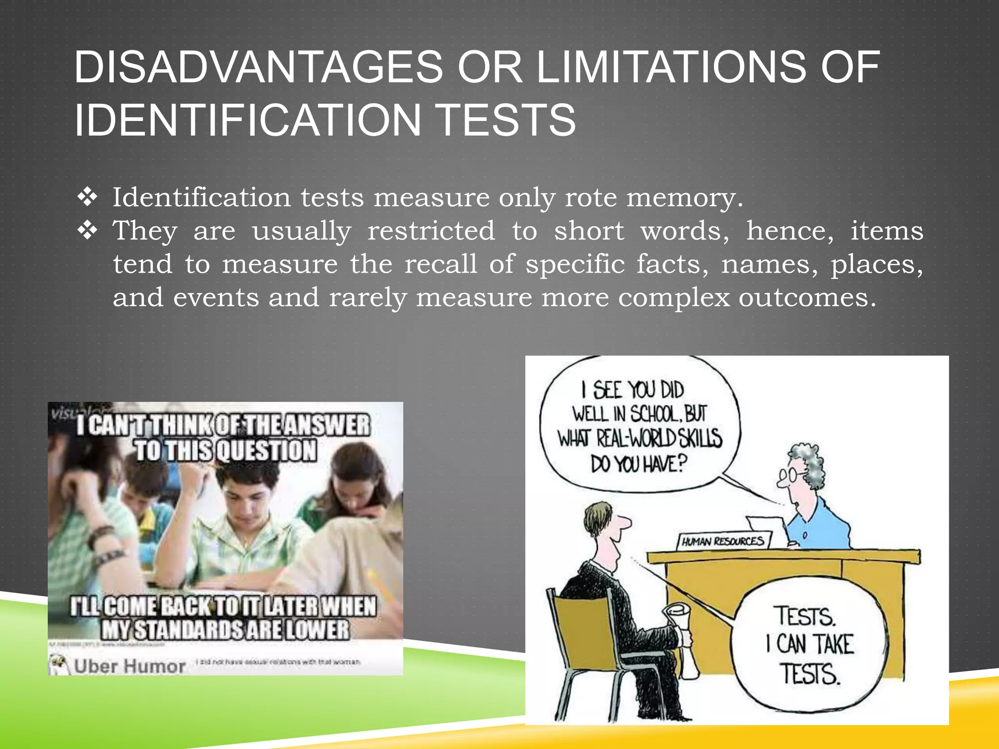 Writing Identification Tests | PPTX