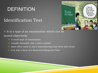Writing Identification Tests | PPT