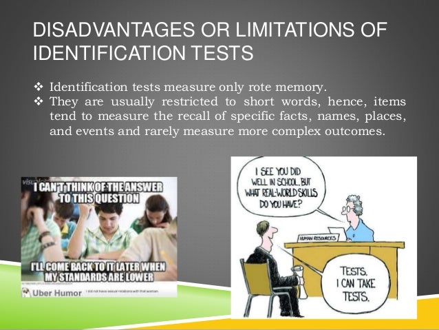 Writing Identification Tests