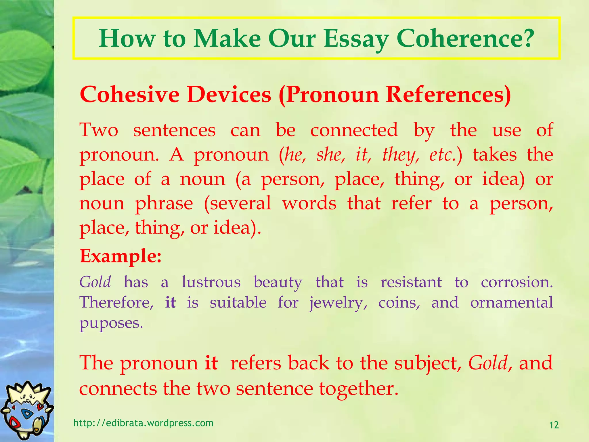 Essay Writing (Unity and Coherence) | PPS