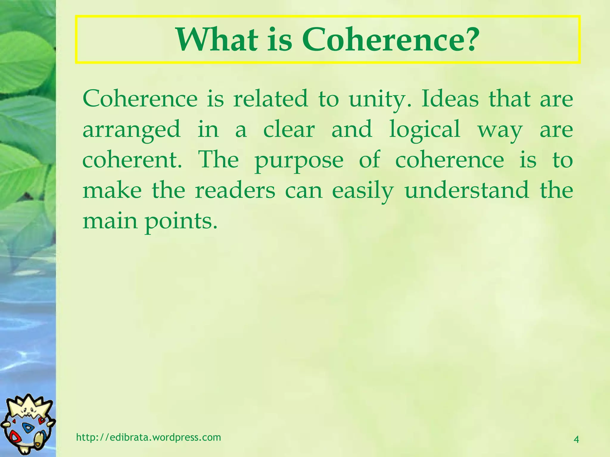 Essay Writing (Unity and Coherence) | PPS