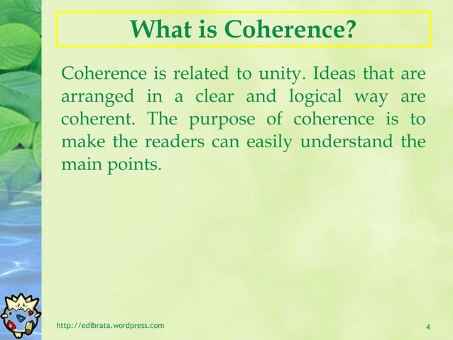 Essay Writing (Unity and Coherence) | PPT