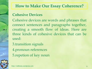 Essay Writing (Unity and Coherence) | PPS