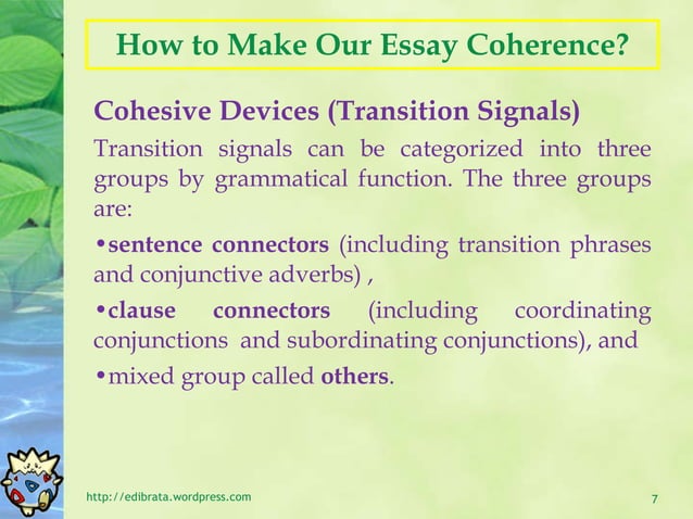 Essay Writing (Unity and Coherence) | PPS