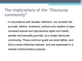 Writing In A Social Context[1]. Discourse Community | PPT