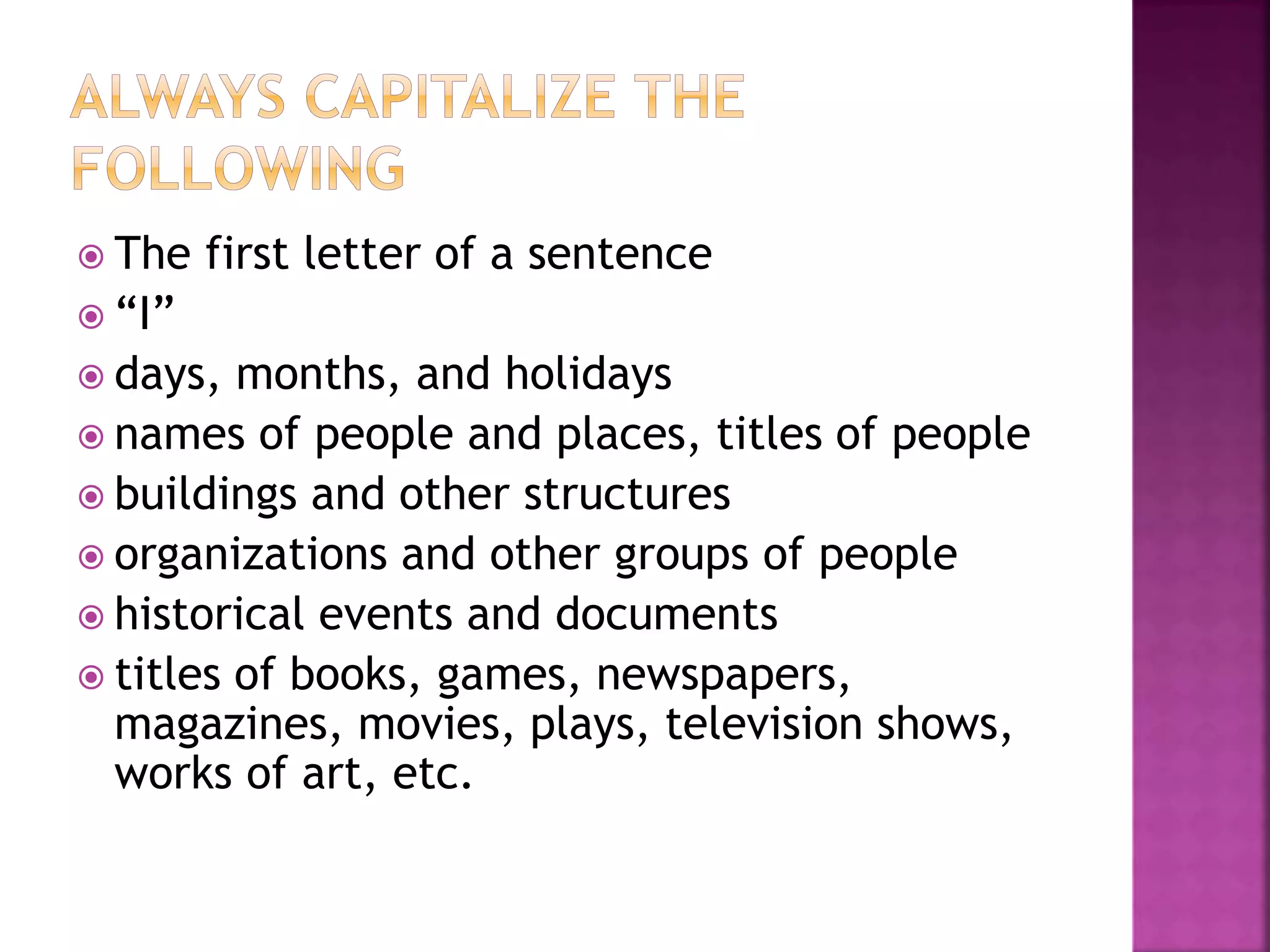 Writing in complete sentences | PPTX