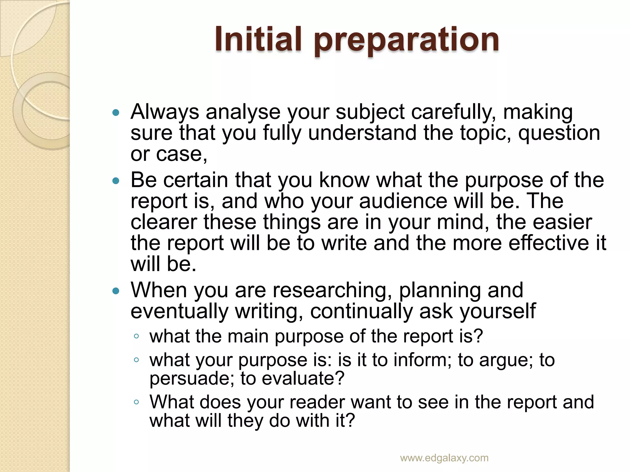 Writing information reports | PPTX