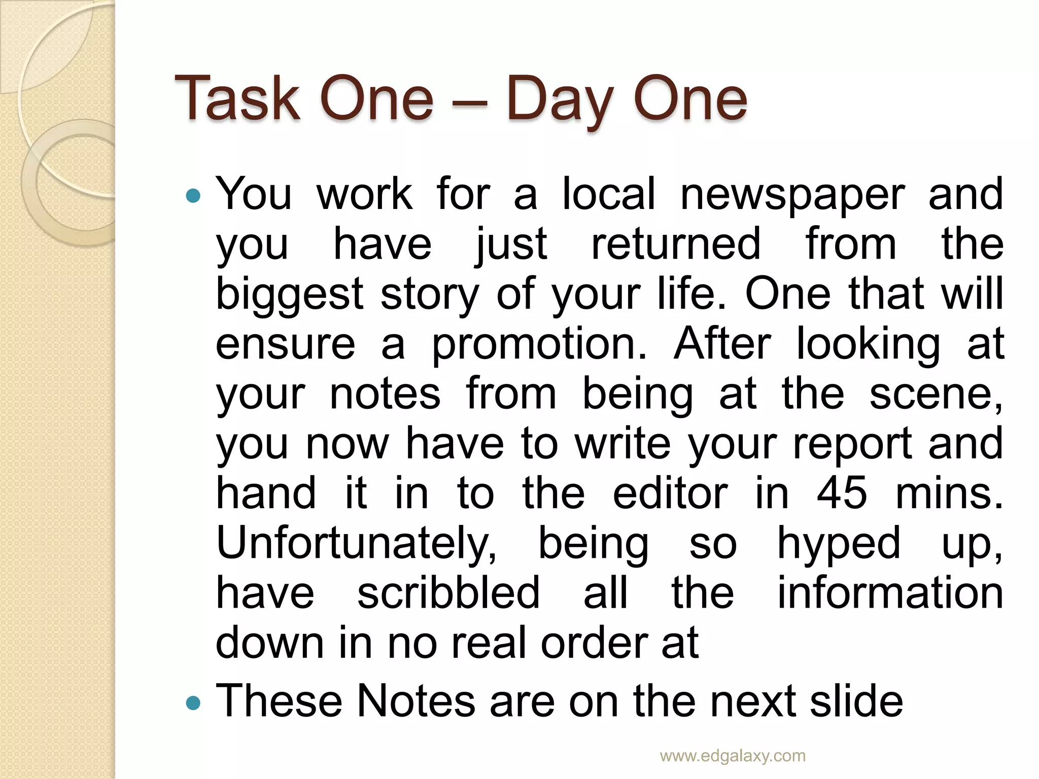 Writing information reports | PPTX