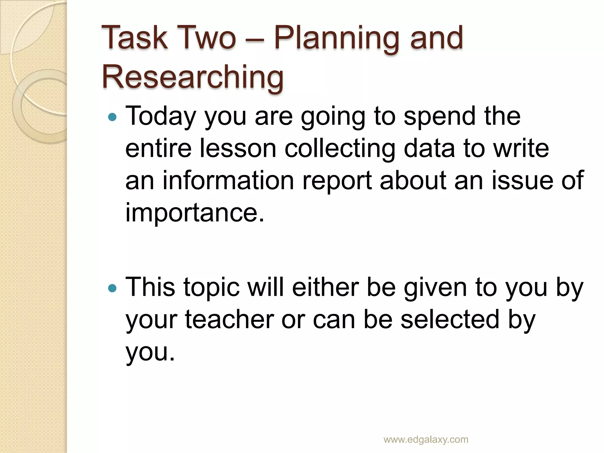 Writing information reports | PPTX