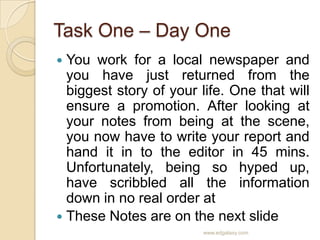 Writing information reports | PPTX