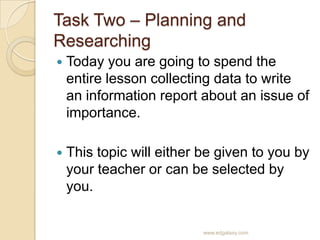Writing information reports | PPTX