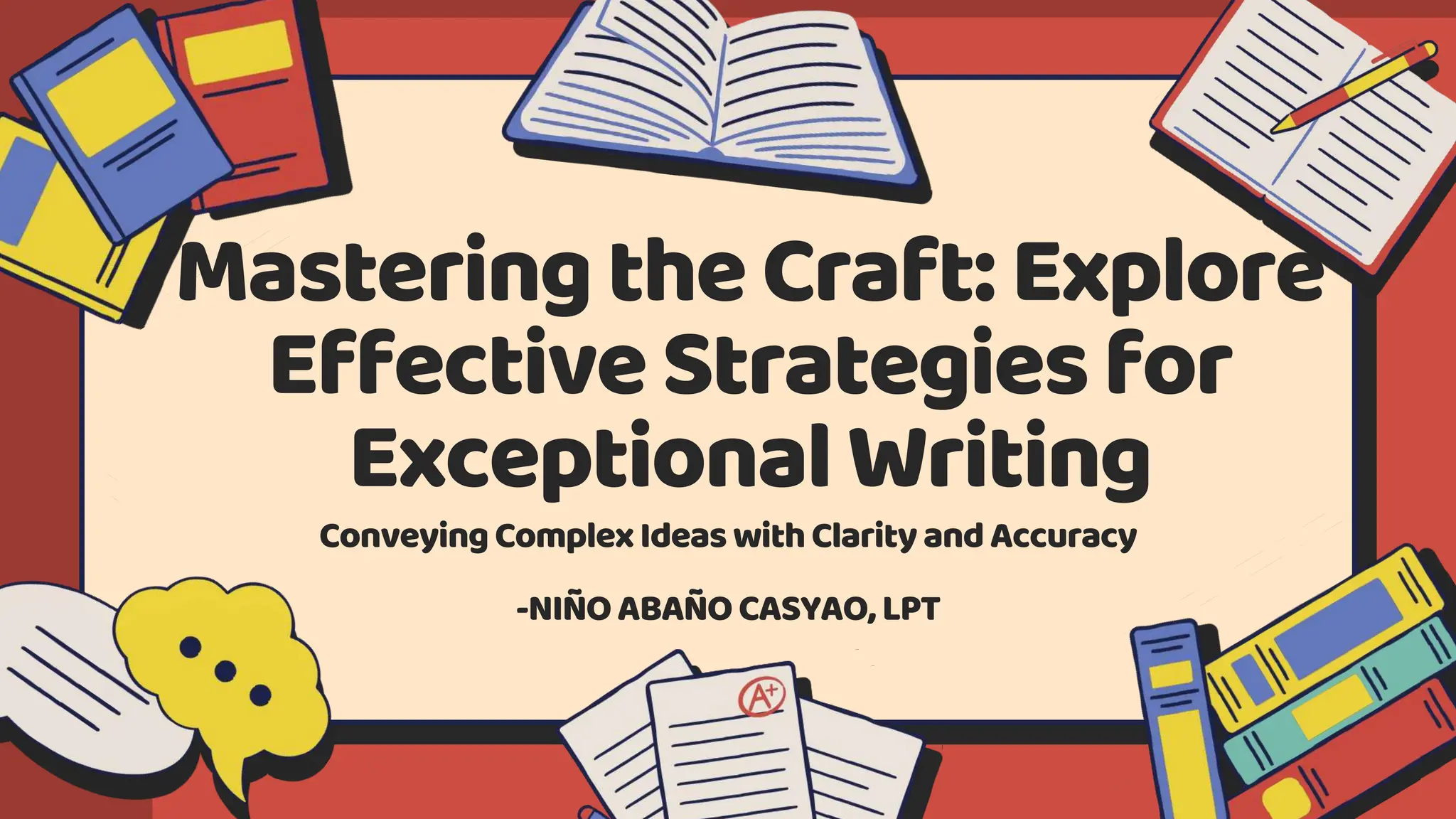 Writing Informative Texts Education Presentation in Blue and Orange ...