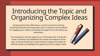 Writing Informative Texts Education Presentation in Blue and Orange ...