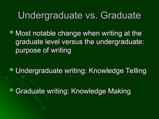 Introduction Writing_in_Graduate_School_Orientation | PPT