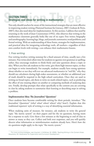 Writing in Mathematics | PDF