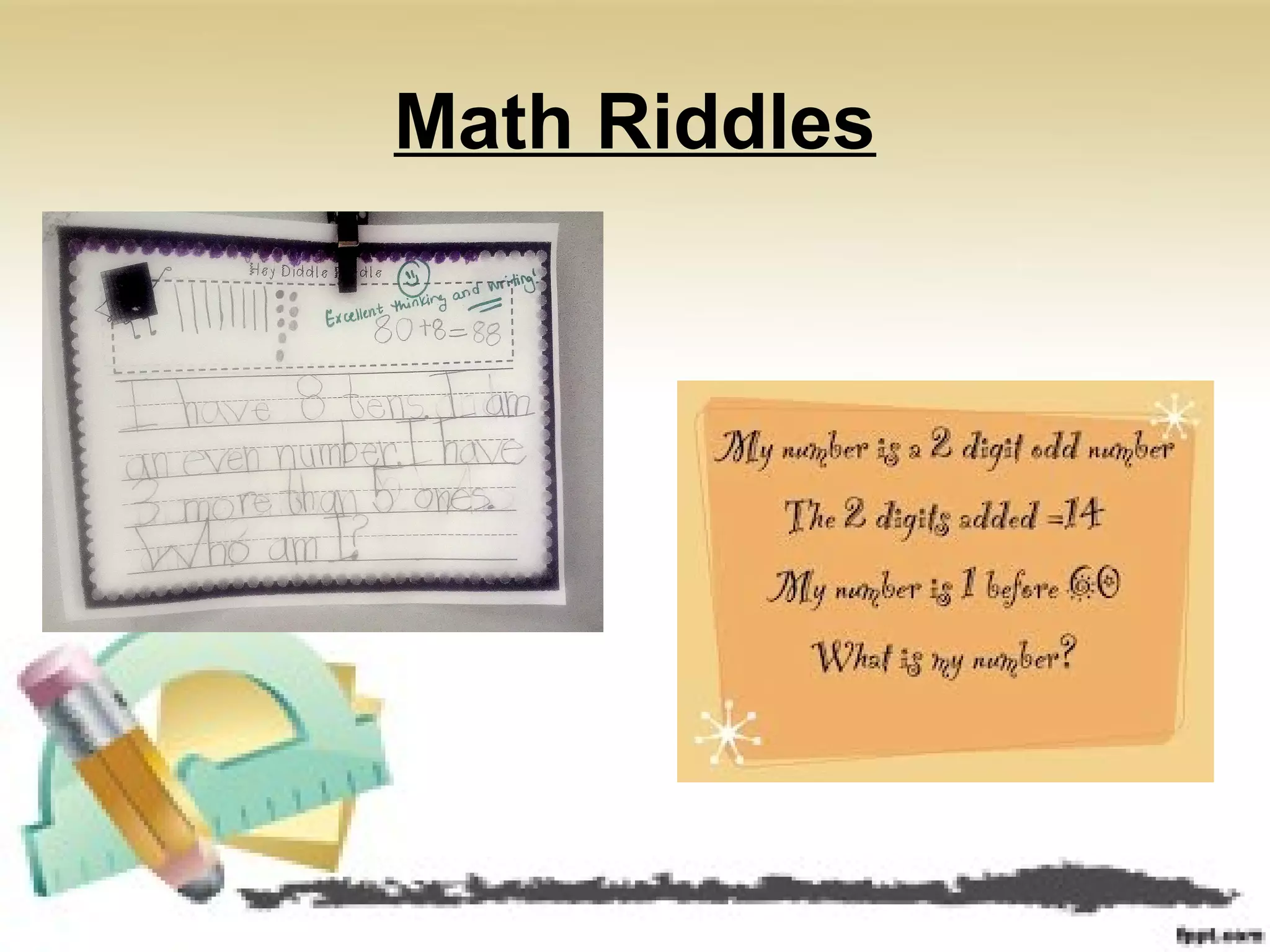 Writing in math examples | PPT