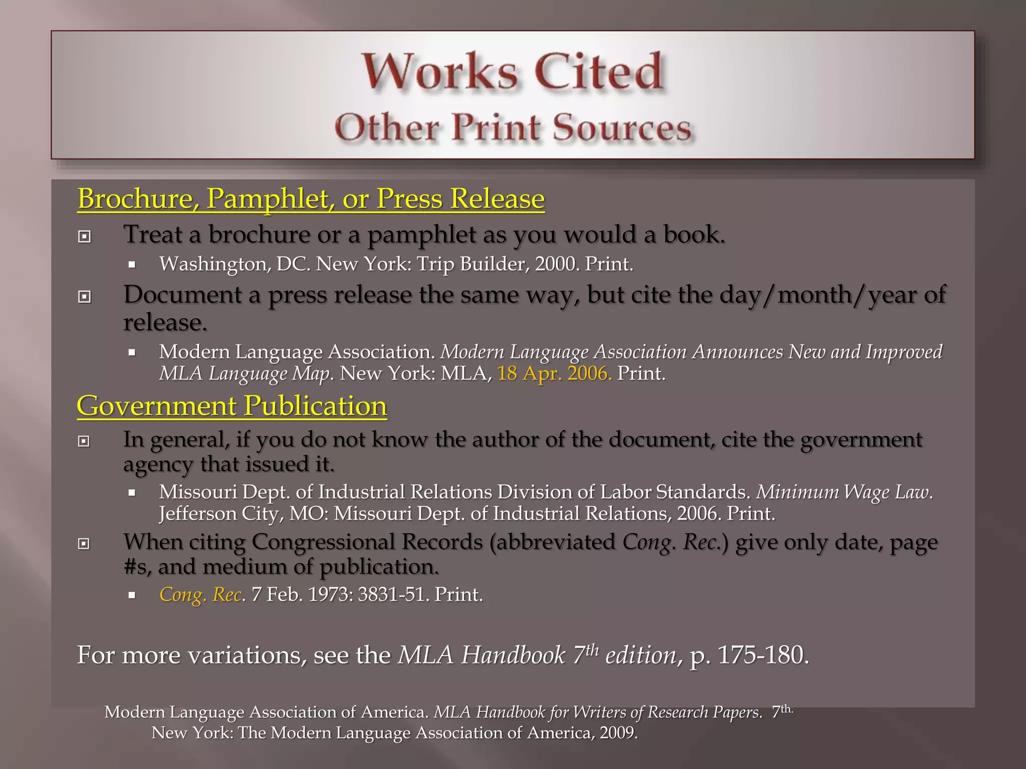 Writing in MLA Style | PPTX