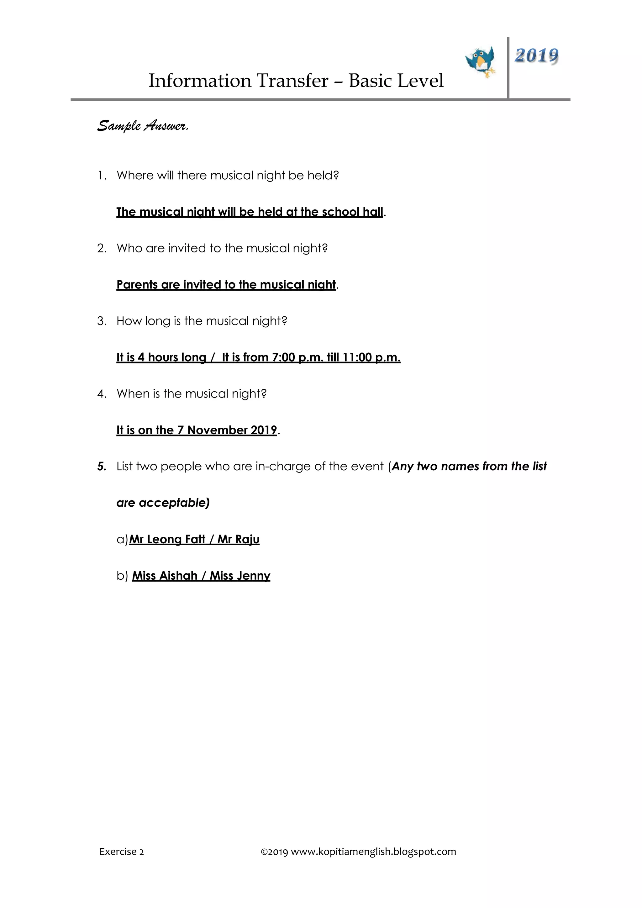 Information Transfer [BASIC] | PDF