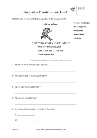 Information Transfer [BASIC] | PDF